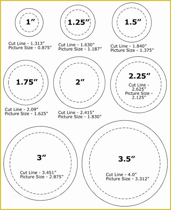 Free Button Templates Of Plete List Of Button Sizes Button Biz 