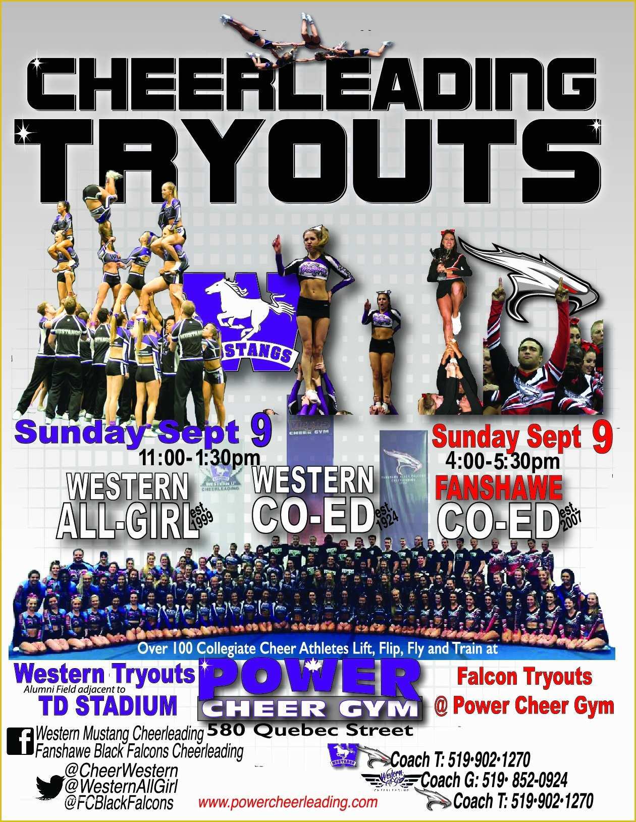 Cheer Tryout Flyer Template Free