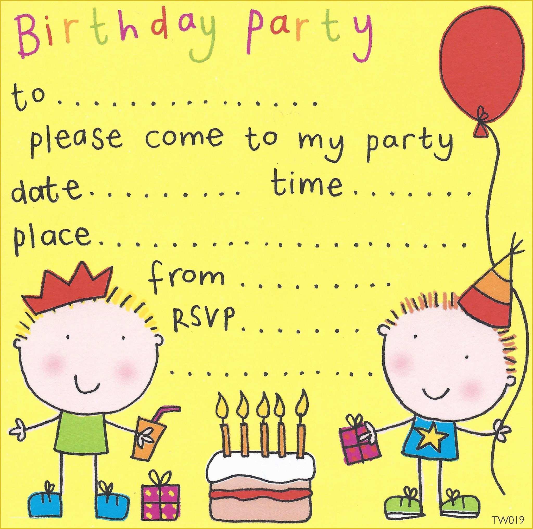 Free Childrens Party Invites Templates Of Free Birthday Party Invites 