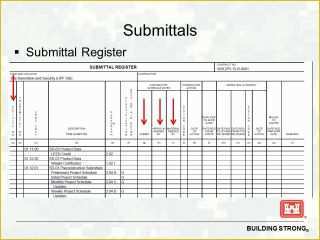 Free Construction Submittal Log Template Of Succeeding On Usace ...