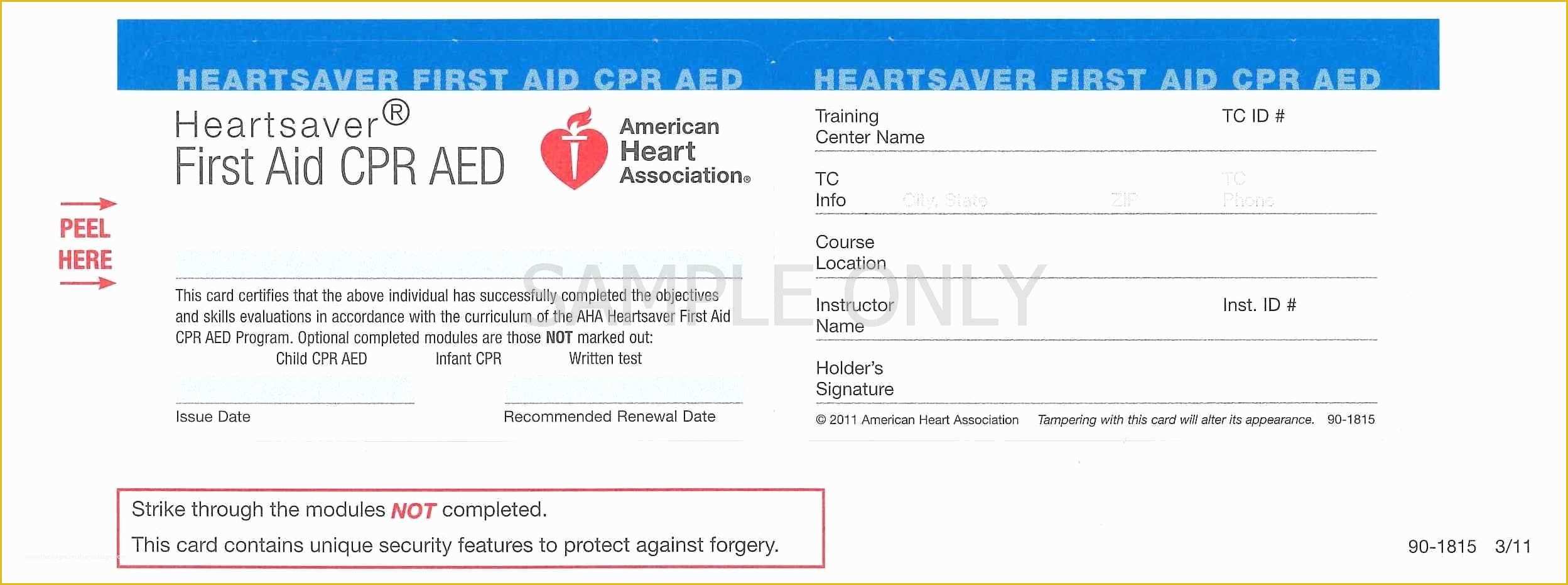 45 Free Cpr Card Template Heritagechristiancollege