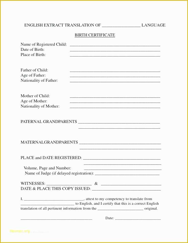 Free Death Certificate Translation Template Of Letter Of Petency 