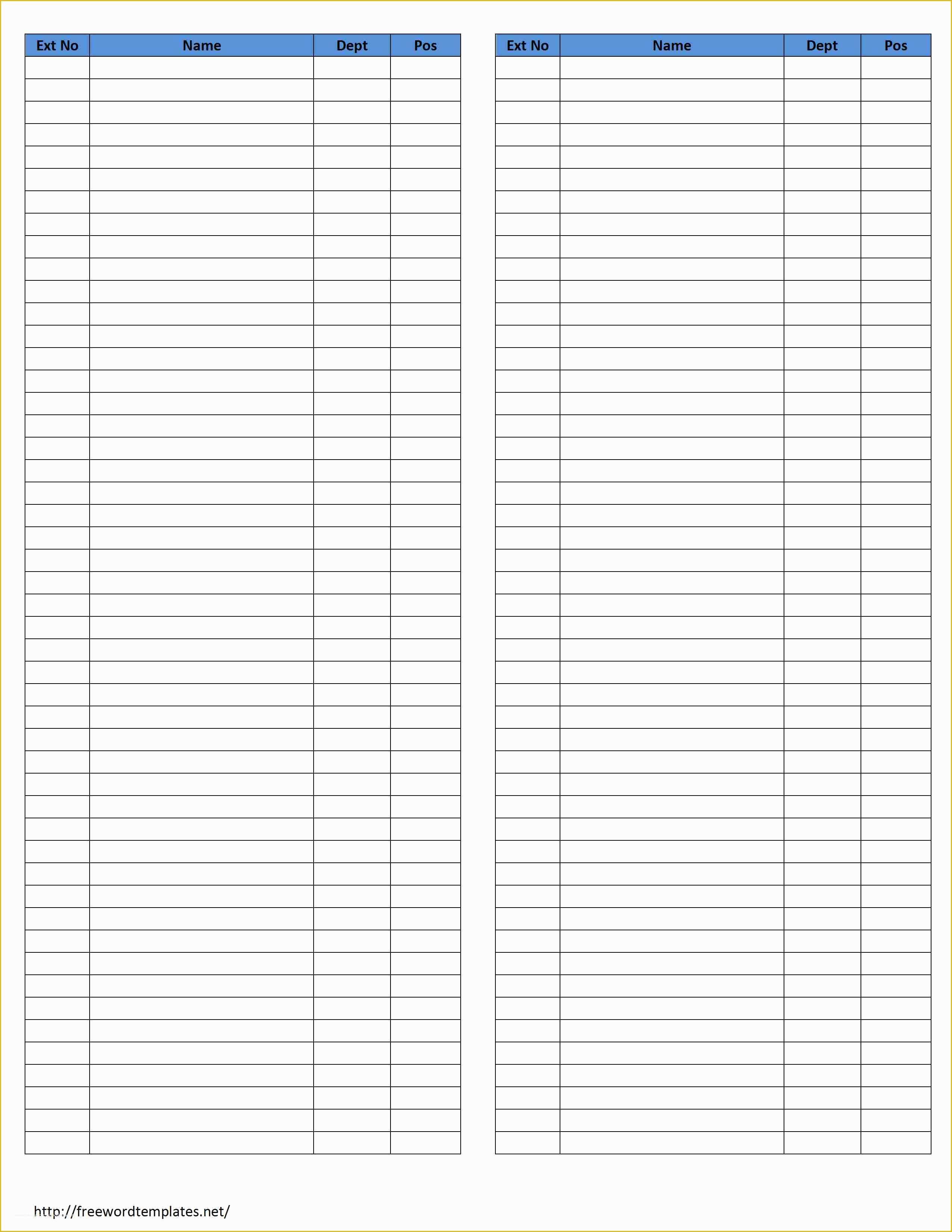 Excel Phone Directory Template Kerapurchase