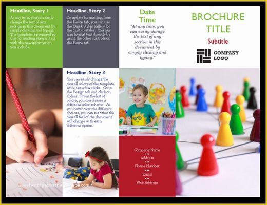 Free Education Brochure Templates For Word Of Brochures Fice 