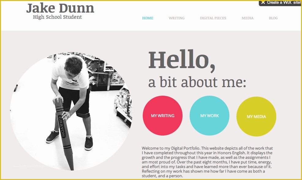 E Portfolio Templates For Students Free