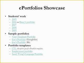 Free Eportfolio Templates Of Use Of Eportfolio to Enhance Student ...