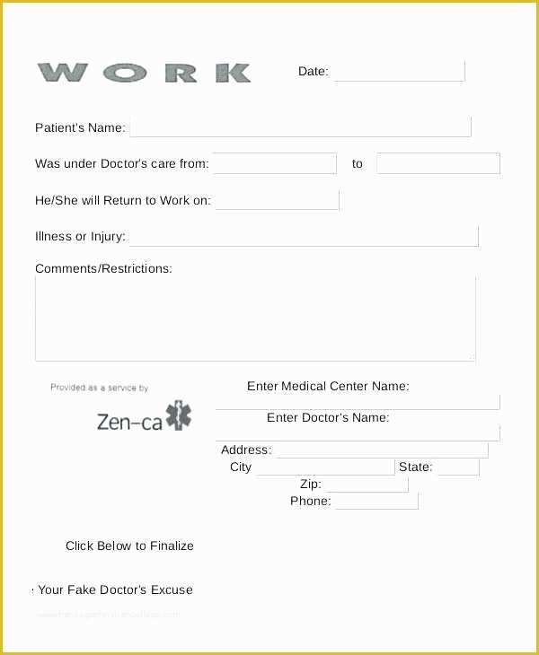 Free Fake Doctors Note Template Download Of Fake Doctors Note Template 
