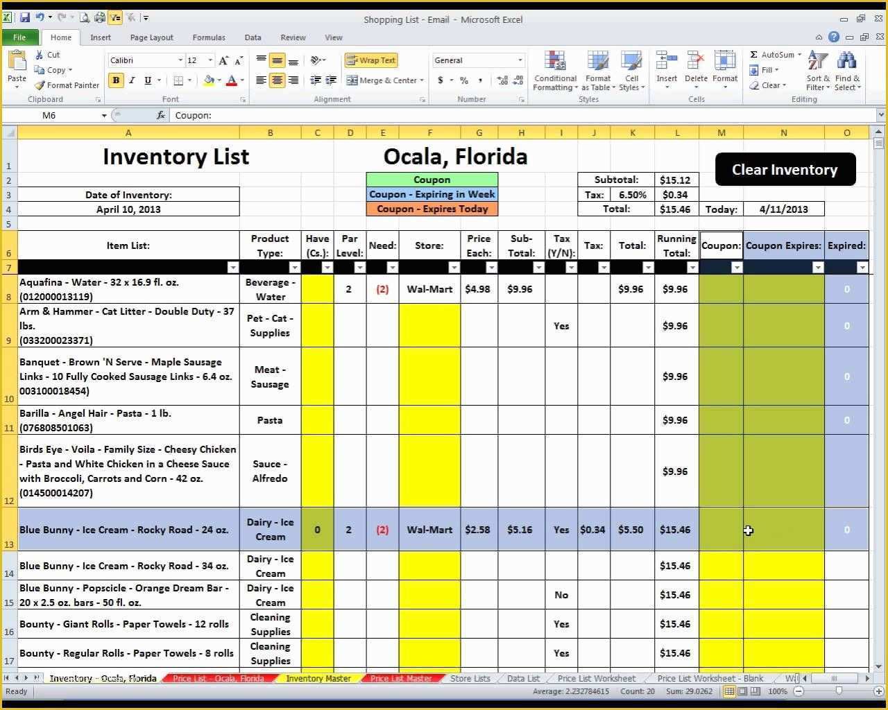 42 Free Grocery List Template Excel Heritagechristiancollege