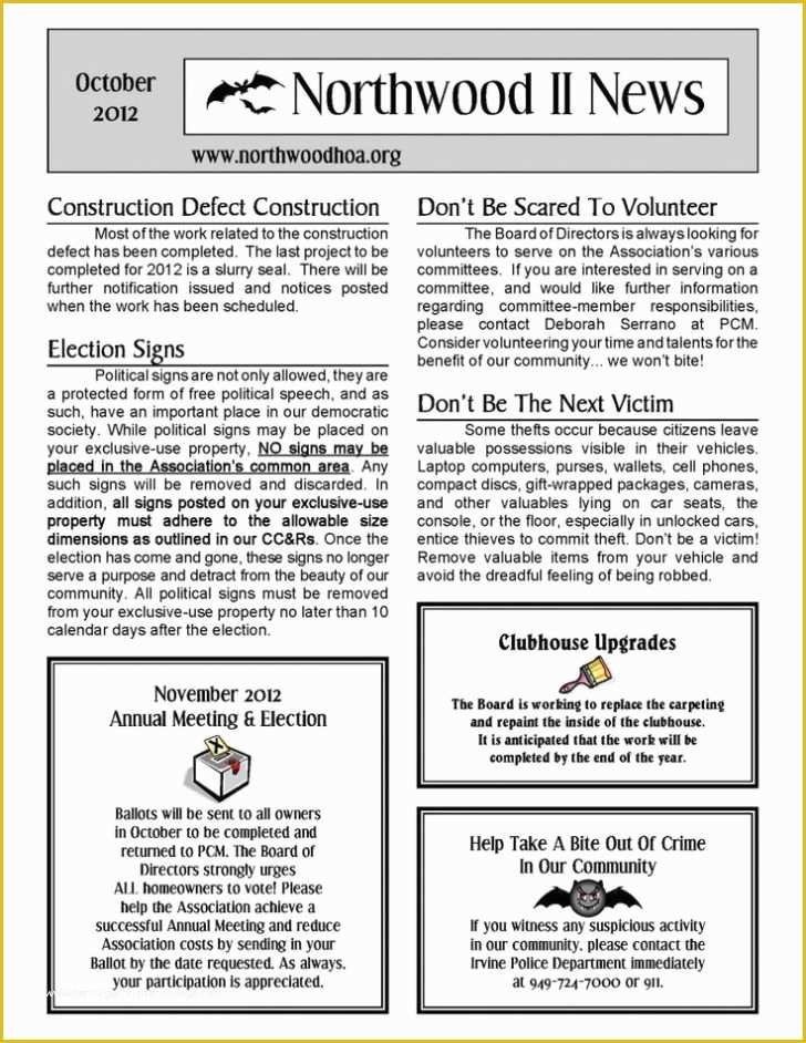 Hoa Newsletter Template