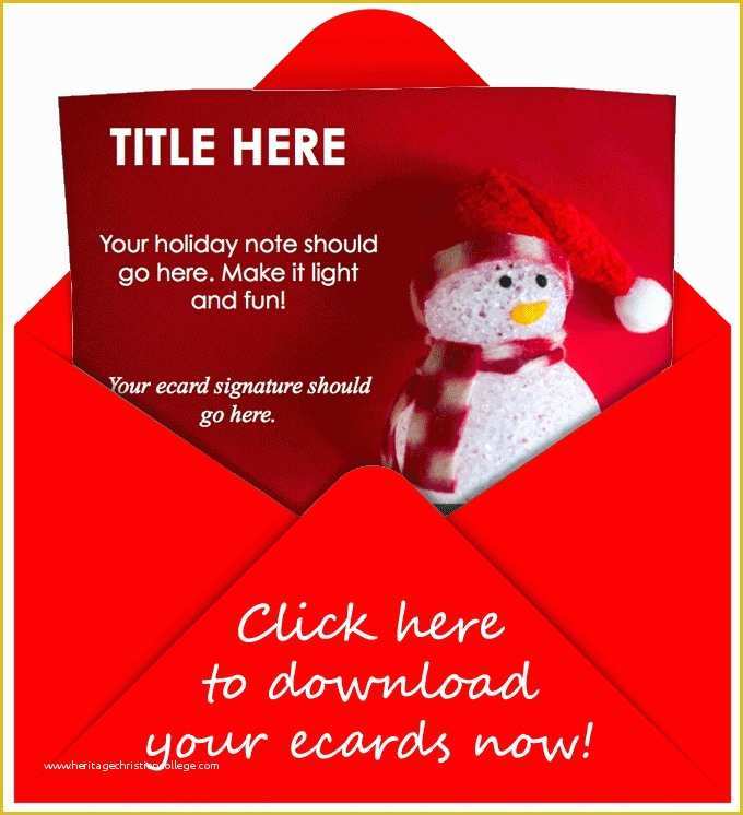 Free HTML Christmas Card Email Templates Of Happy Holidays Email