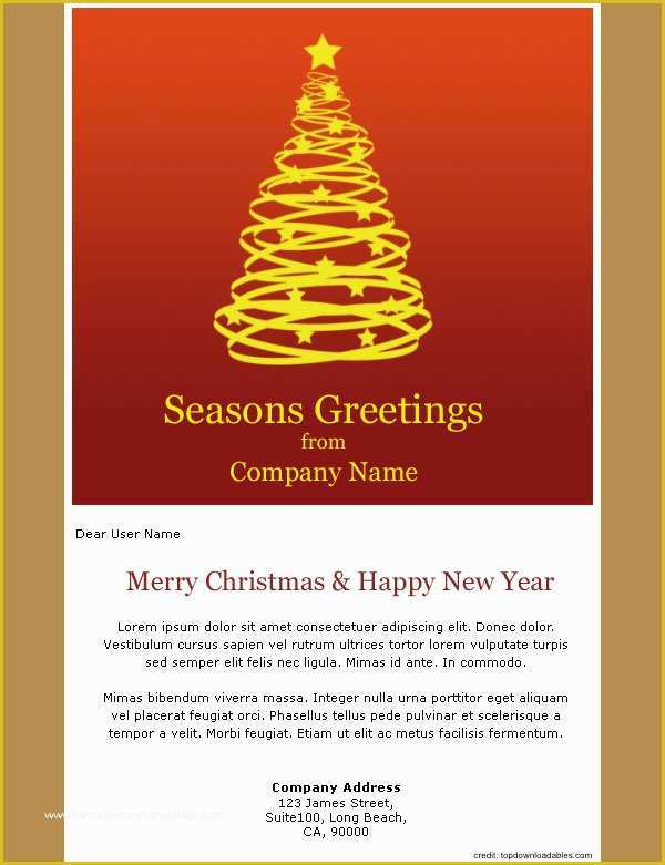 Free HTML Christmas Card Email Templates Of Happy Holidays Email