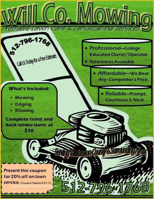 Free Lawn Mowing Service Flyer Template Of 18 Landscaping Flyer 