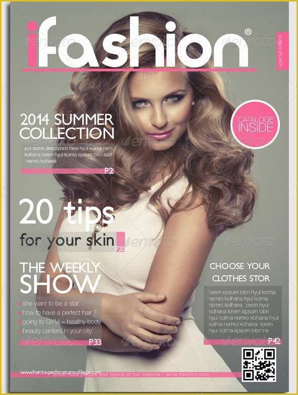 Free Magazine Cover Template Of 25 Beautiful Fashion Magazine Print Free Magazine Cover Template Of 25 Beautiful Fashion Magazine Print