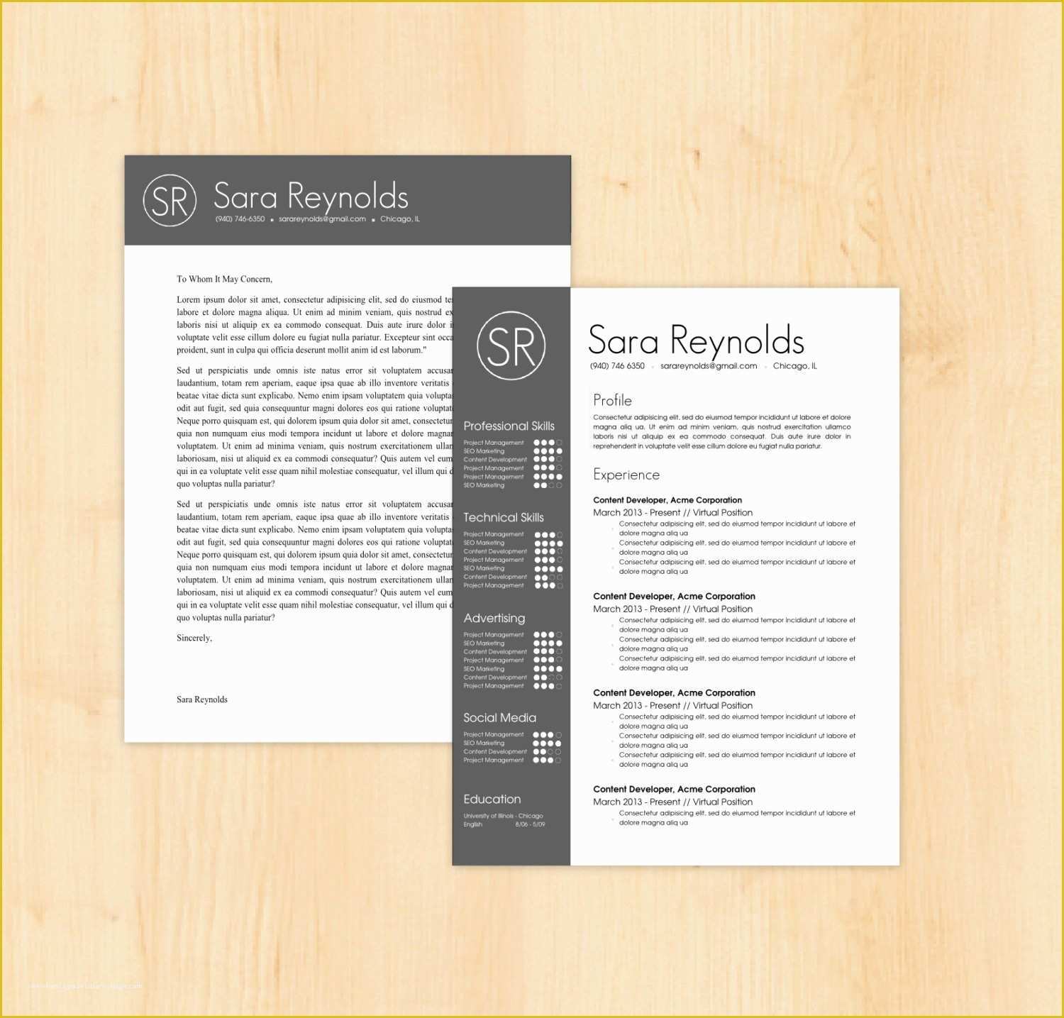 Free Matching Cover Letter And Resume Templates Of Resume Template 