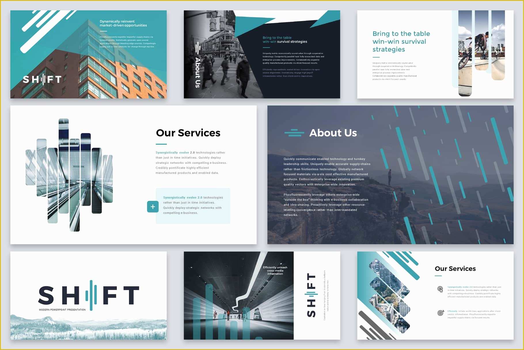 Free Modern Powerpoint Templates Of Shift Modern Powerpoint Template 