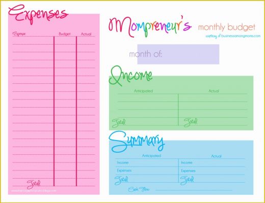 Free Monthly Budget Template Of Printable Monthly Bud Template ...