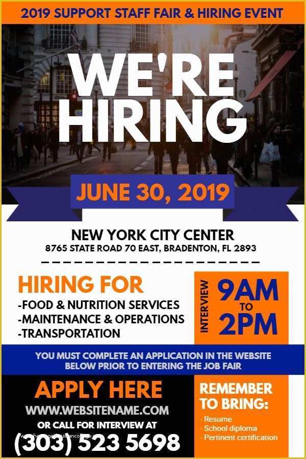 Free Now Hiring Flyer Template Of We Re Hiring Sample Flyer Design 