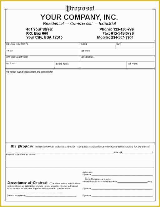 Printable Painting Proposal Template
