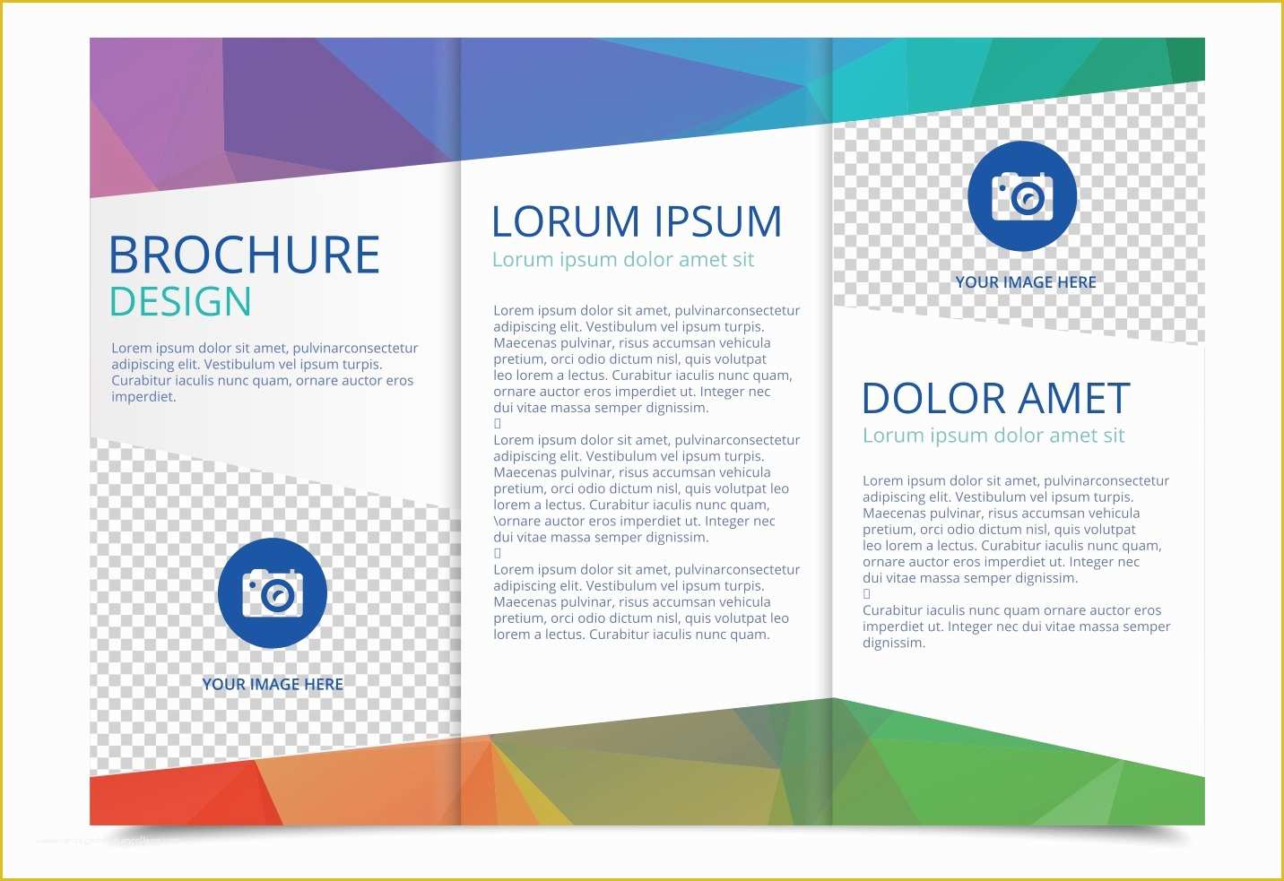Free Pamphlet Template Word Of Tri Fold Brochure Vector Template