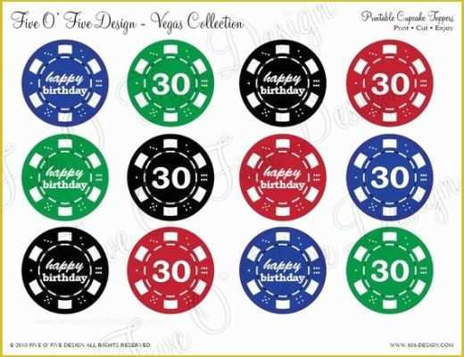 Free Poker Chip Template Of Las Vegas Poker Party Printables by ...