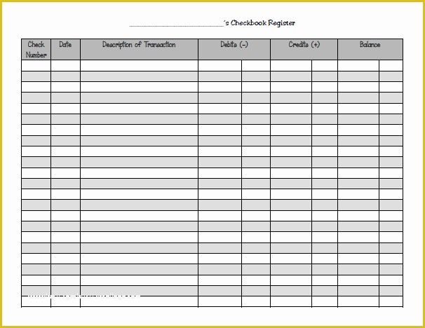 Free Printable Check Register Templates Of 9 Excel Checkbook Register ... Free Printable Check Register Templates Of 9 Excel Checkbook Register ...