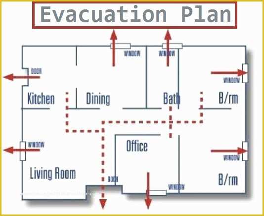 Free Printable Fire Escape Plan Template Of Flame Clipart Evacuation 