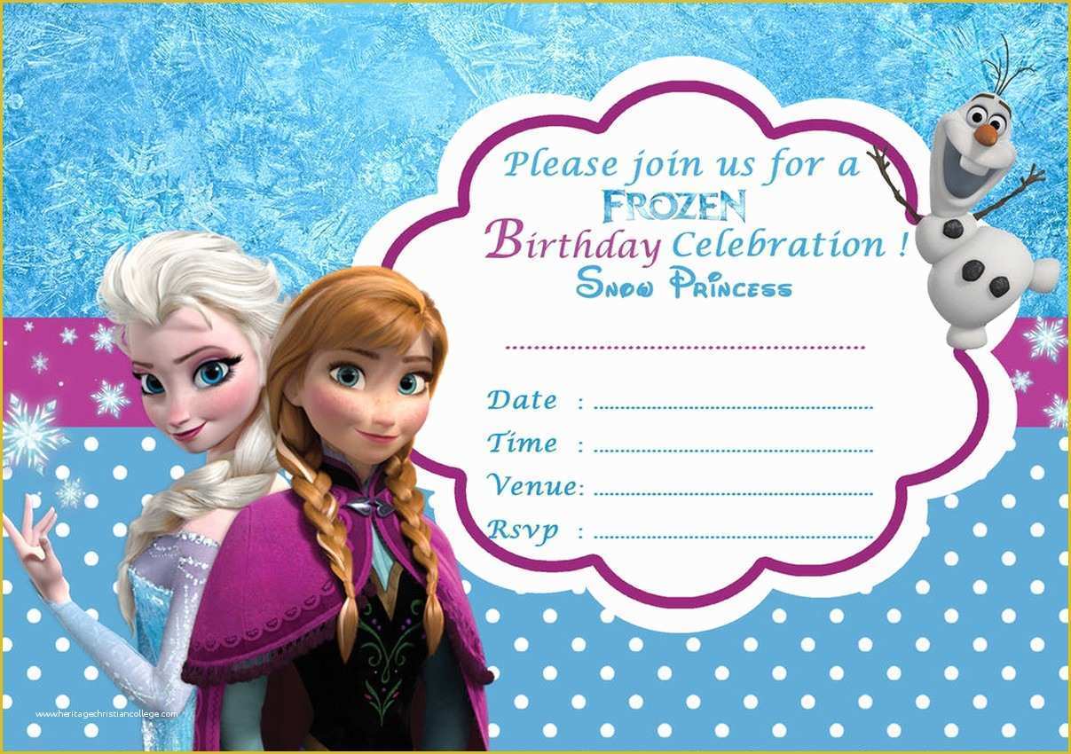 Free Printable Frozen Invitations Templates Of Frozen Free Printable 