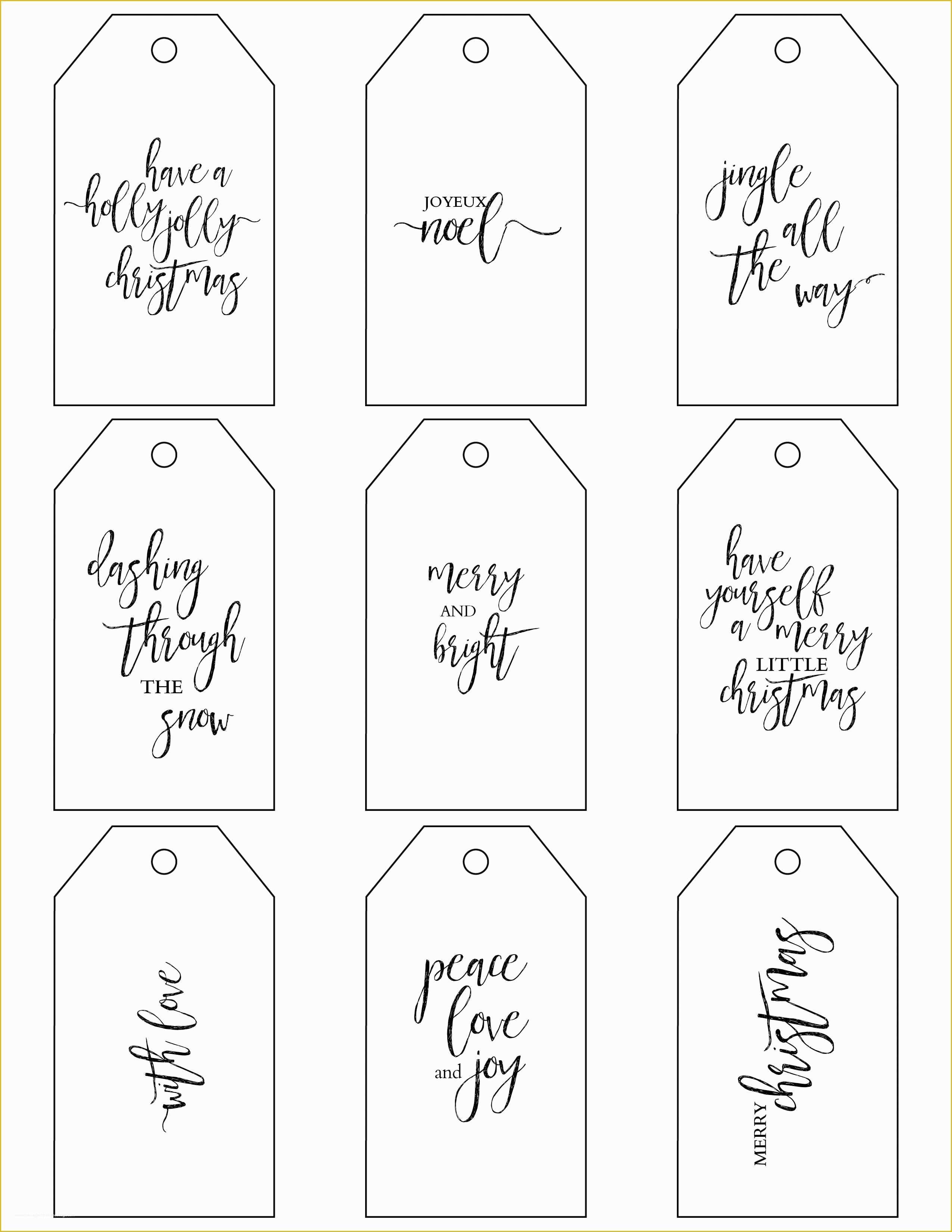 Free Printable Gift Tags Templates Of Printable Christmas Gift Tags 
