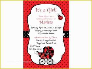 Free Printable Ladybug Baby Shower Invitations Templates Of Beautiful ...