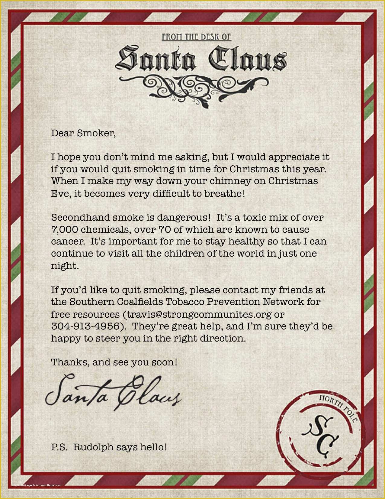Free Printable Letter From Santa Word Template Of Letters From Santa 