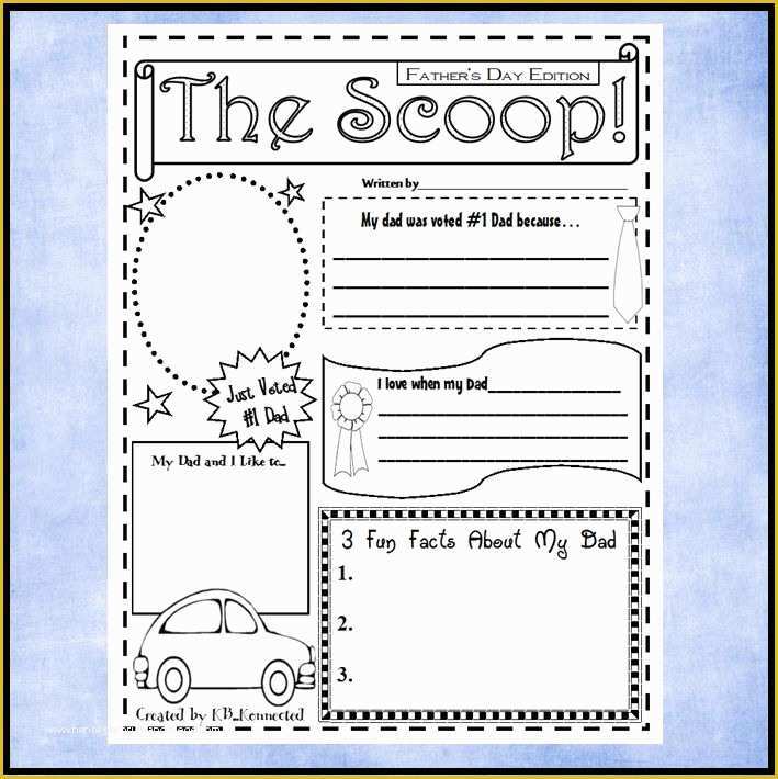 Free Printable Newspaper Templates For Students Of Father S Day 