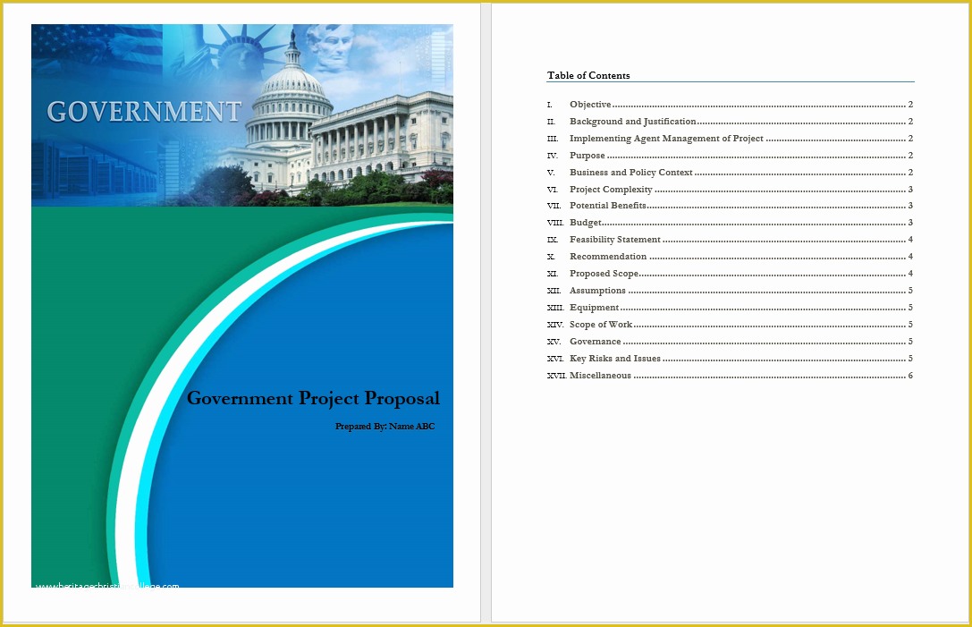 Free Project Proposal Templates For Word Of Government Project Proposal