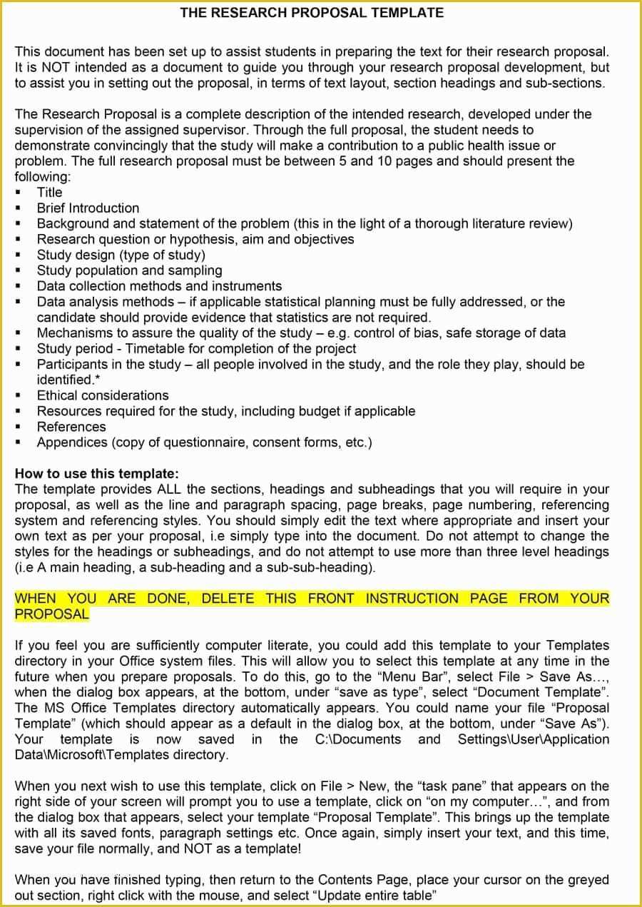 Free Proposal Template Of Choose From 40 Research Proposal Templates ... Free Proposal Template Of Choose From 40 Research Proposal Templates ...