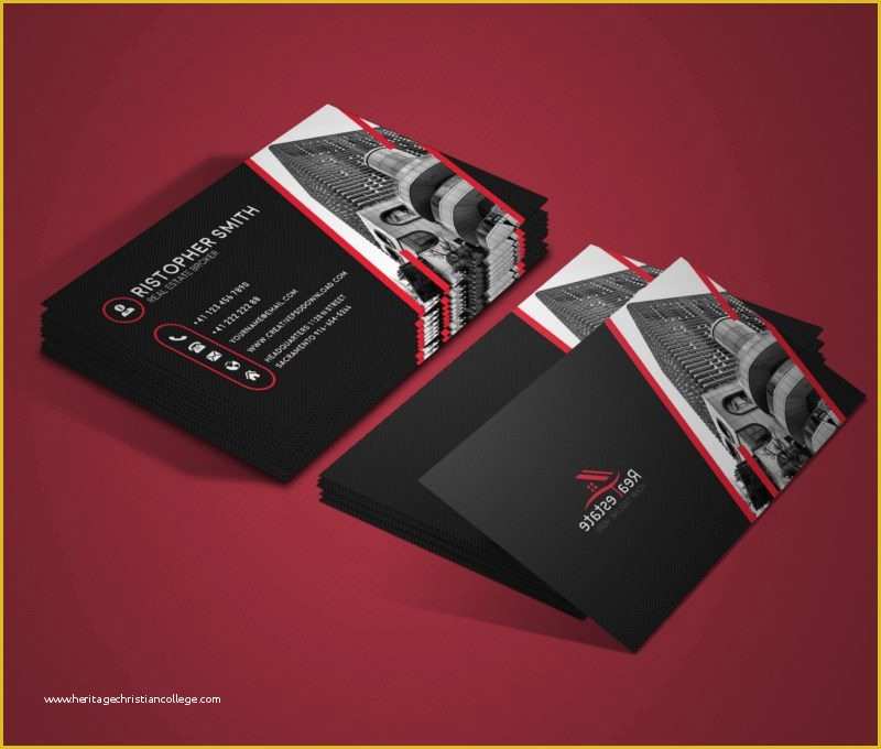 Free Real Estate Business Card Templates For Word Of 23 Real Estate 