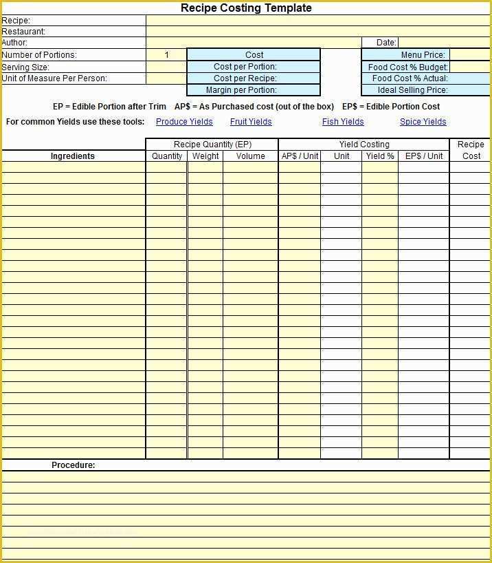 Free Recipe Costing Template Of Plate Cost How To Calculate Recipe Cost Free Recipe Costing Template Of Plate Cost How To Calculate Recipe Cost