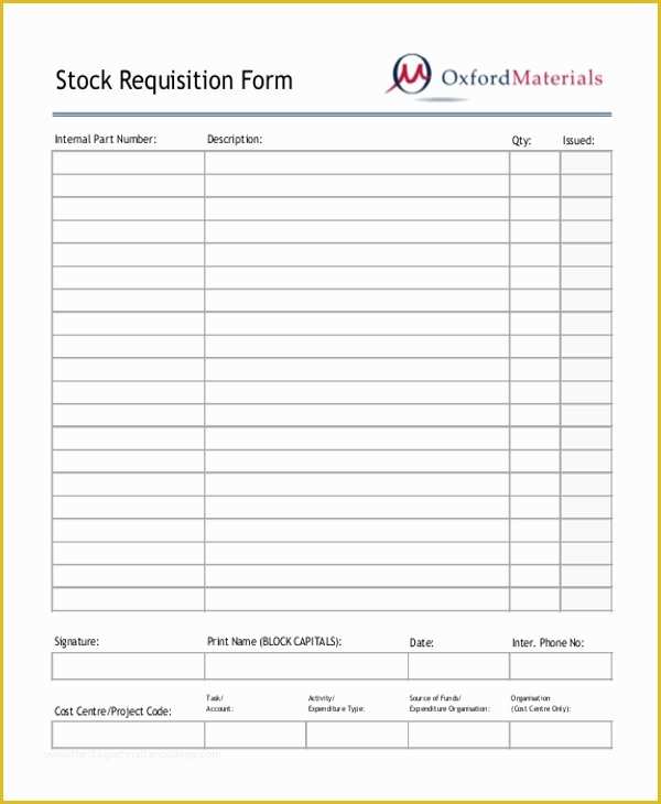 Stationery Requisition Form Excel Fill Online Printable Fillable Vrogue