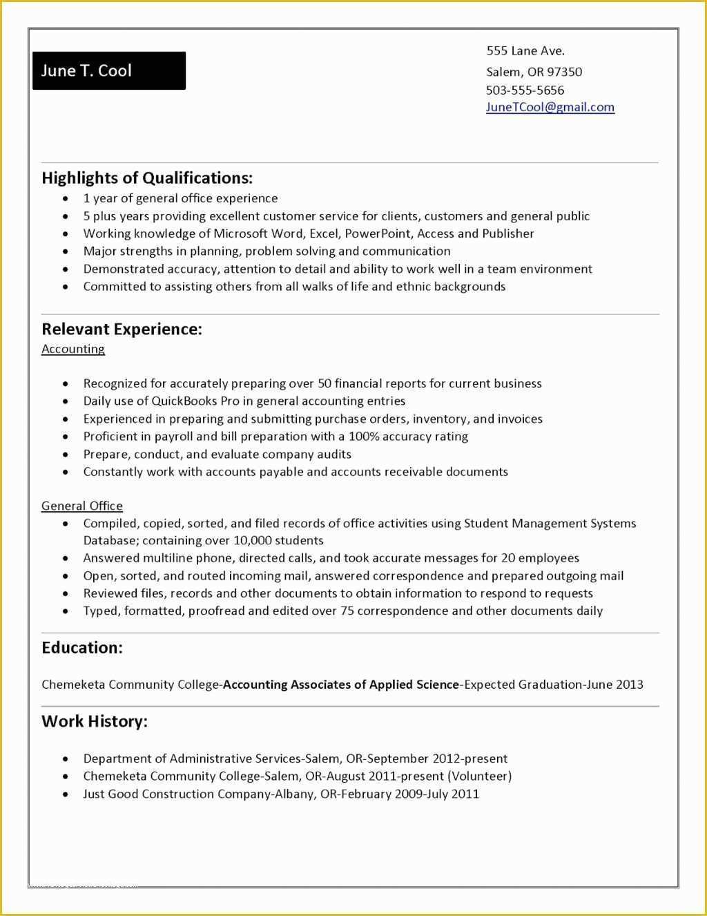 Free Resume Templates For No Work Experience Of No Work Experience 