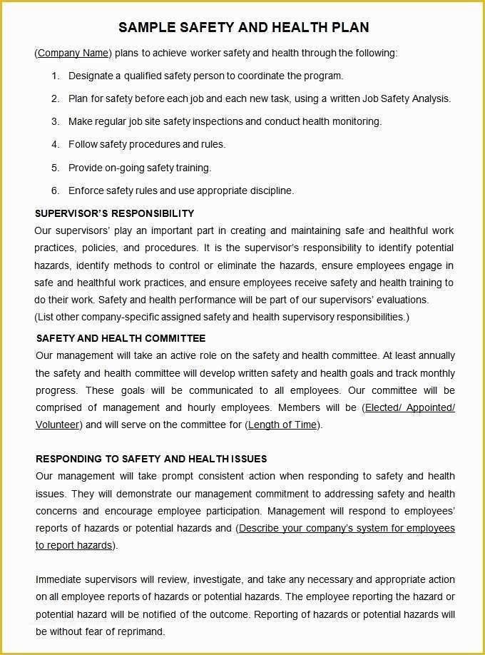 Free Safety Program Template Of Hazard Munication Program Template