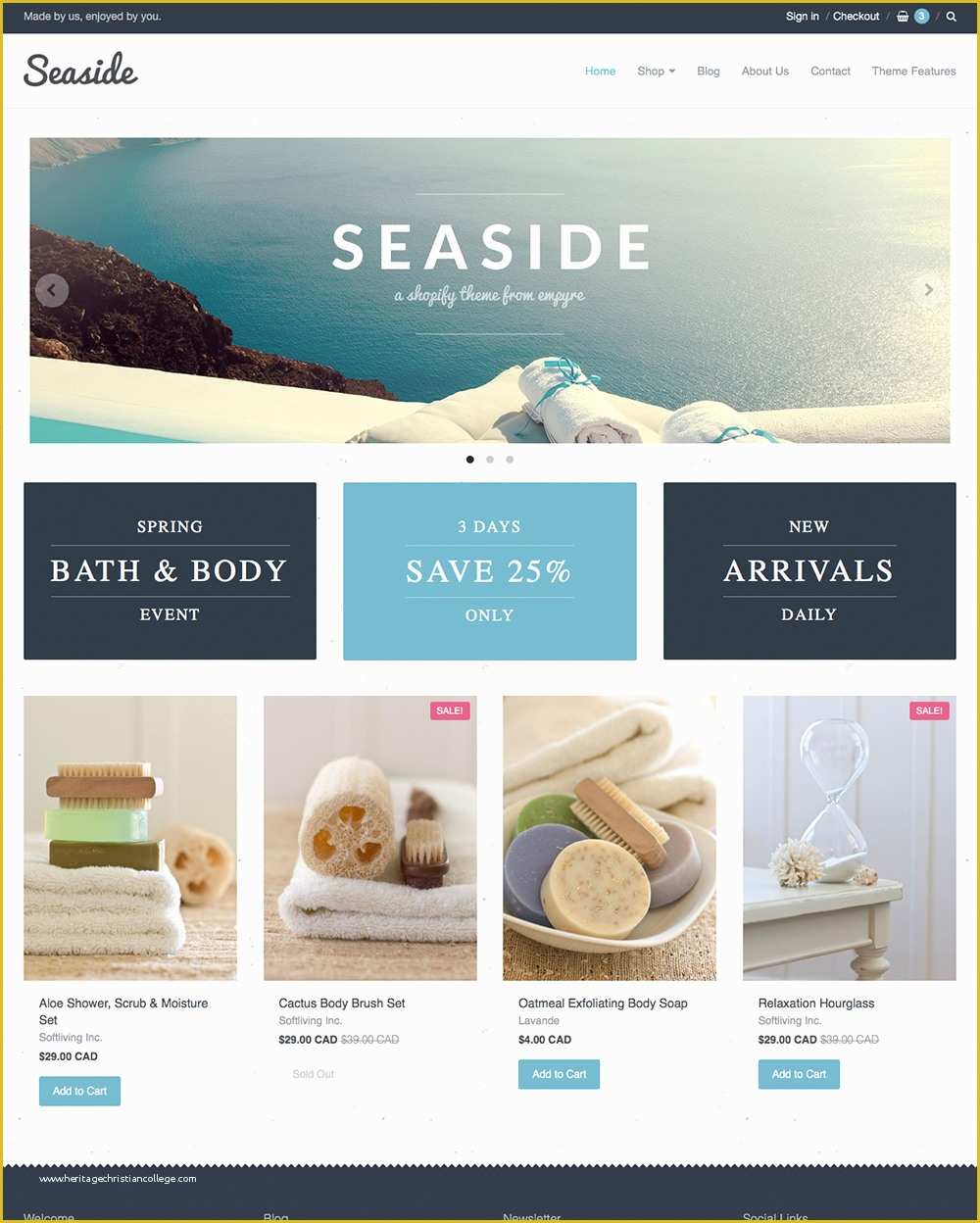 Free Shopify Templates Of Seaside Theme Providence E Merce Website 