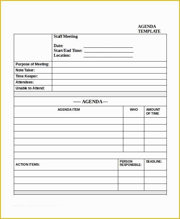 Free Staff Meeting Agenda Template Of Meeting Agenda Template 10 Free ... Free Staff Meeting Agenda Template Of Meeting Agenda Template 10 Free ...