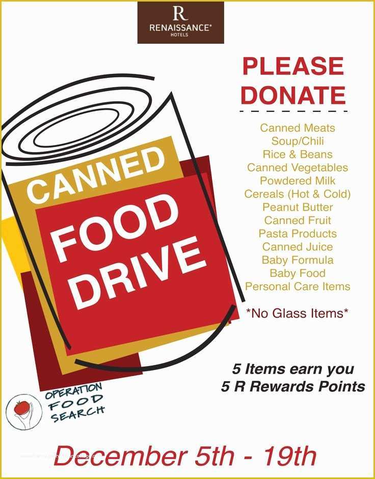 Free Thanksgiving Food Drive Flyer Template Of Canned Food Drive To Pin 