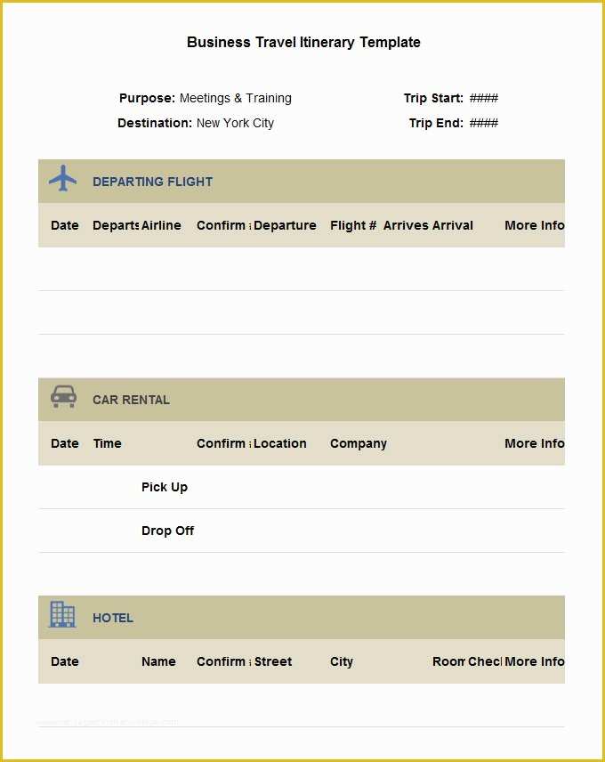Free Travel Itinerary Template Of 13 Business Travel Itinerary Template Free Travel Itinerary Template Of 13 Business Travel Itinerary Template