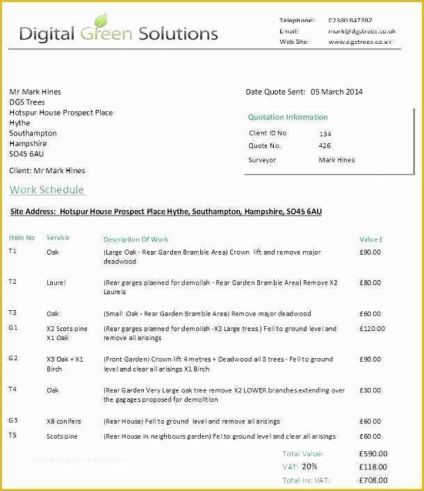 Tree Service Estimate Form Aulaiestpdm Blog