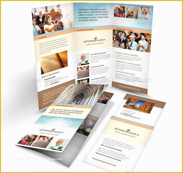 Bi Fold Church Bulletin Template