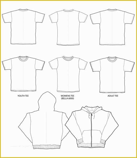 Free Vector Clothing Templates Of Free Blank T Shirt Templates 