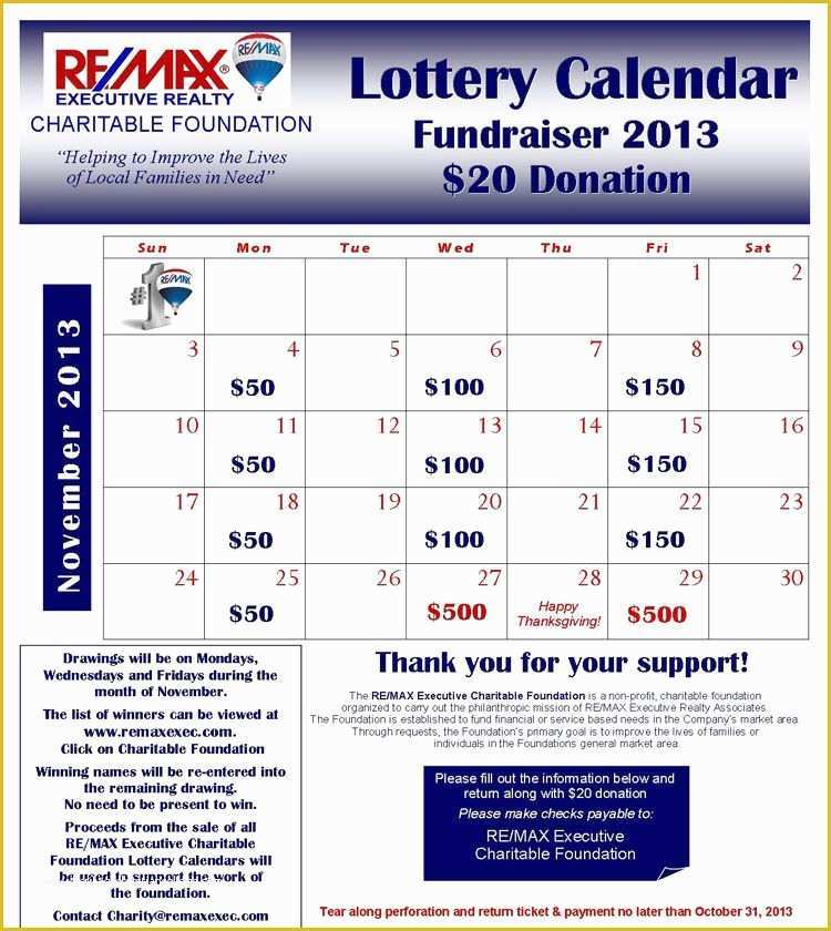 Calendar Fundraiser Template Free Customize And Print