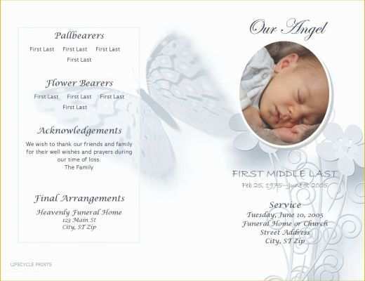 Funeral Program Template Publisher Free Of Best Download Free Funeral ...