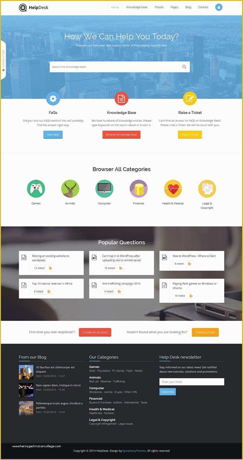 Helpdesk Website Template Helpdesk Website Template