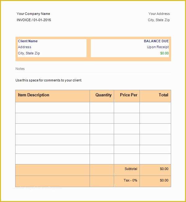 Html Invoice Template Free Download Of 53 Blank Invoice Template Word ... Html Invoice Template Free Download Of 53 Blank Invoice Template Word ...