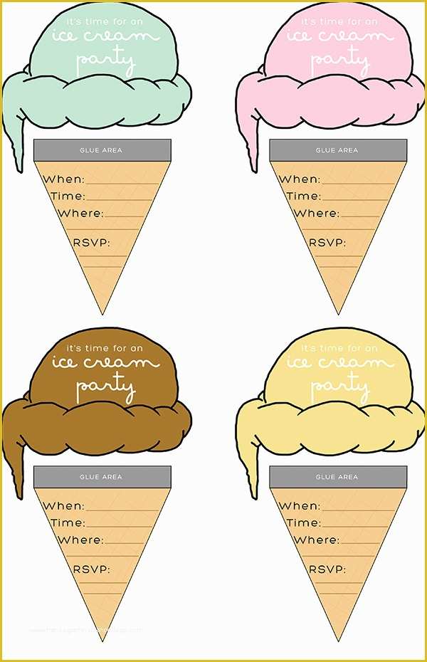 Blank Ice Cream Template